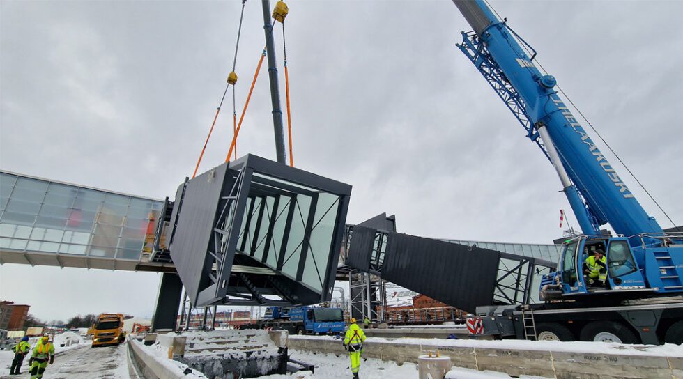 How Ganterud Made Stair Installation Effortless at Turku Railway Yard ...